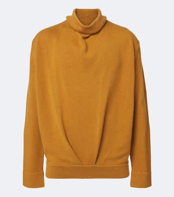 Valentino Garavani Draped Cashmere Turtleneck Sweater