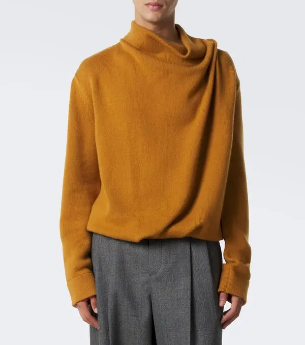 Valentino Garavani Draped Cashmere Turtleneck Sweater