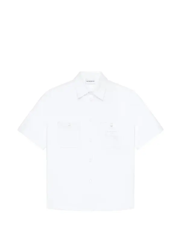 Givenchy Couture Seam Shirt In Cotton With Paris Patch