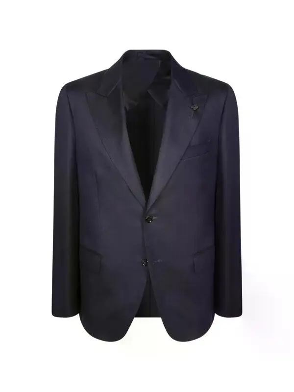 LARDINI Peak-lapel Flower-pin Blazer