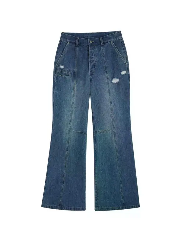 PRIVATE POLICY Flared Distressed Jeans