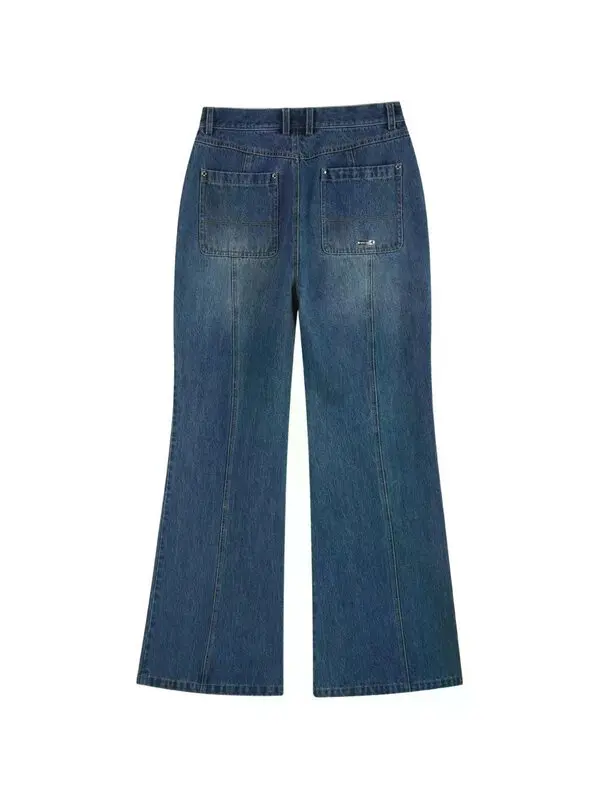 PRIVATE POLICY Flared Distressed Jeans