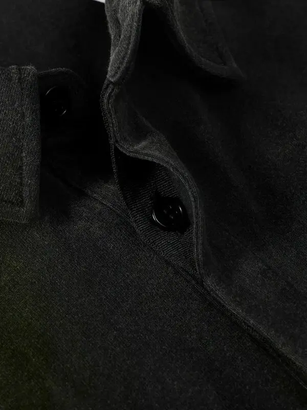 PRIVATE POLICY Washed Long-sleeve Polo Shirt