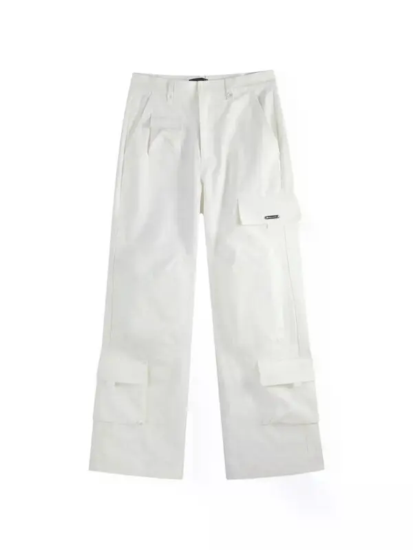 PRIVATE POLICY 9-pocket Wide-leg Cargo Pants