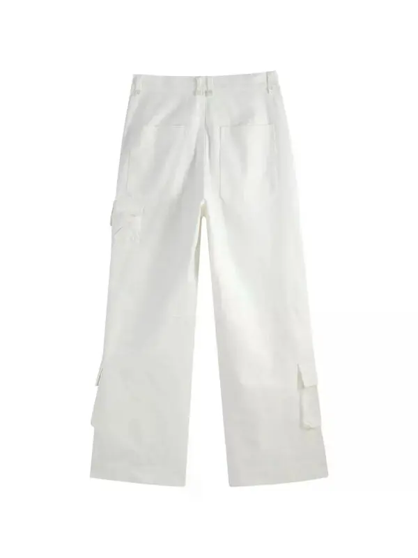 PRIVATE POLICY 9-pocket Wide-leg Cargo Pants