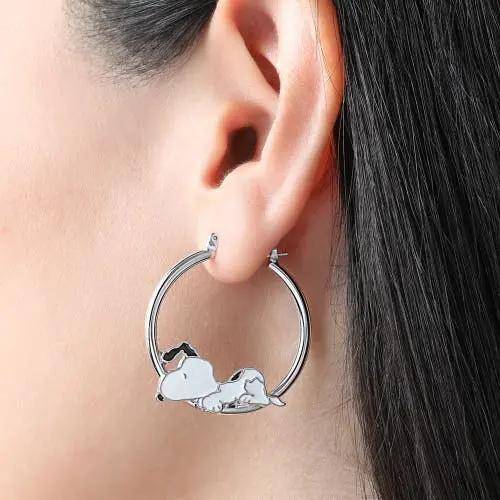 PEANUTS Snoopy Hoop Earrings For