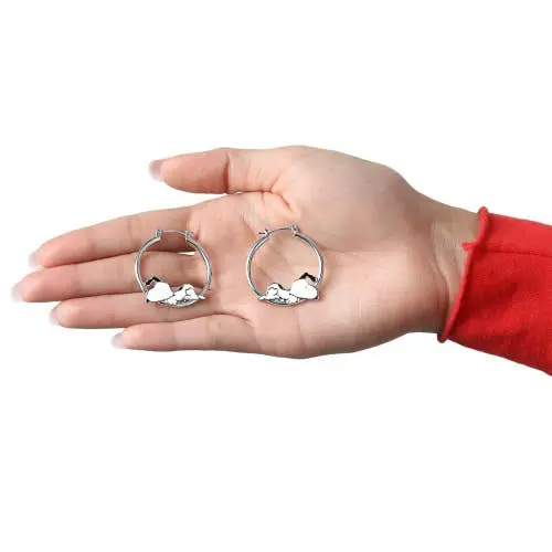PEANUTS Snoopy Hoop Earrings For