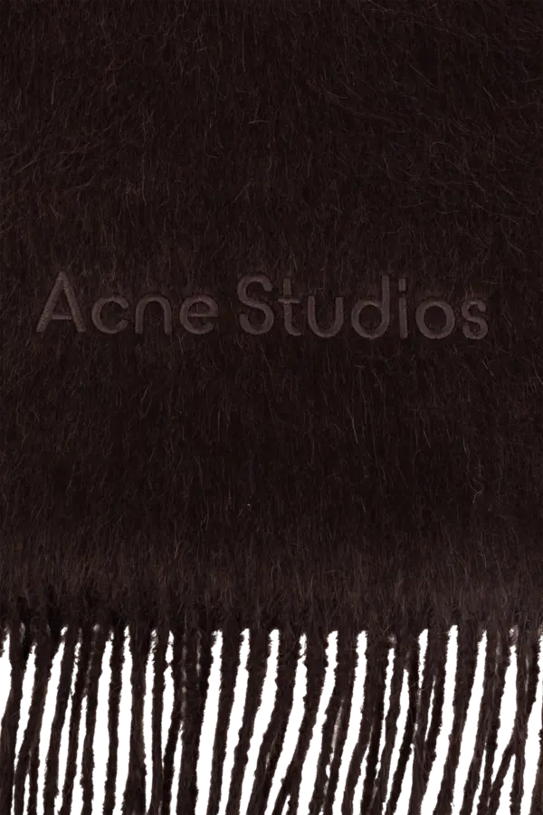 Acne Studios Wool Scarf With Logo
