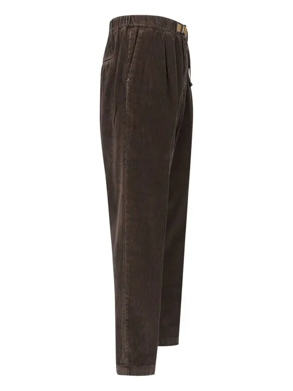WHITE SAND Corduroy Belt Trousers - Brown