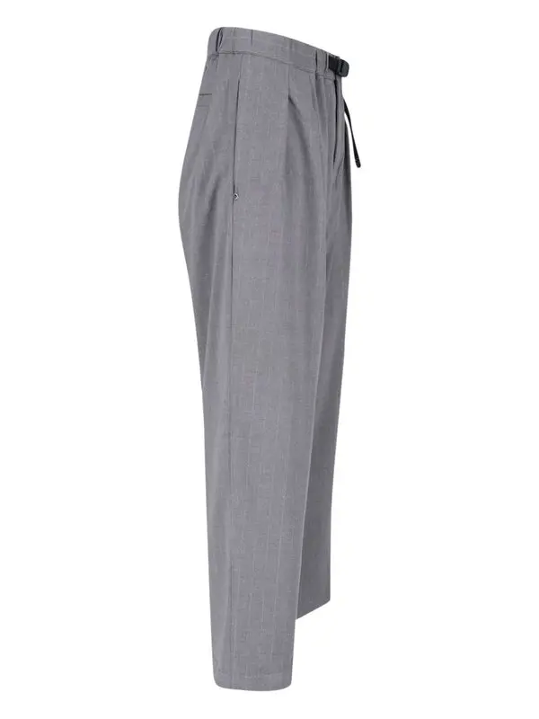 WHITE SAND Straight-leg Belt Trousers