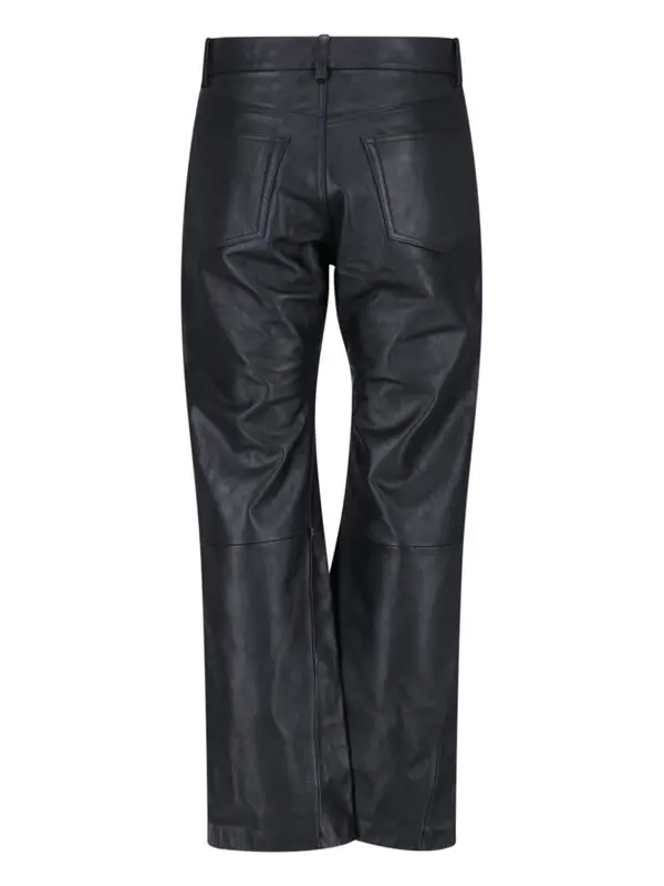 SUNFLOWER Leather Trousers "straight Twist
