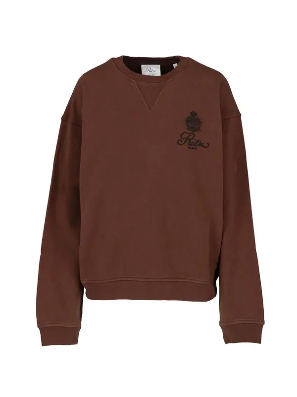 FRAME X Ritz Logo Sweatshirt - Brown