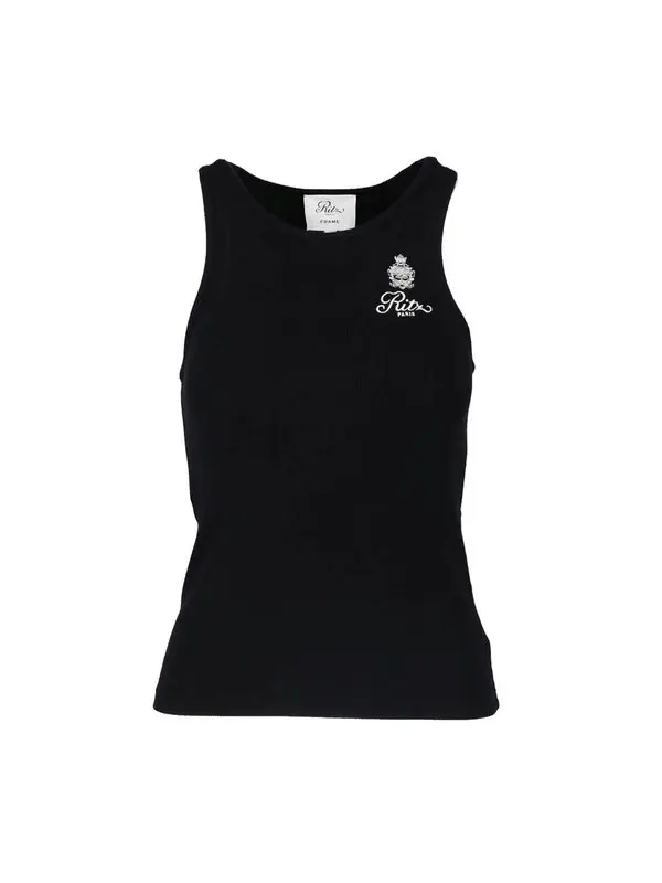 FRAME X Ritz Logo Tank Top - Black