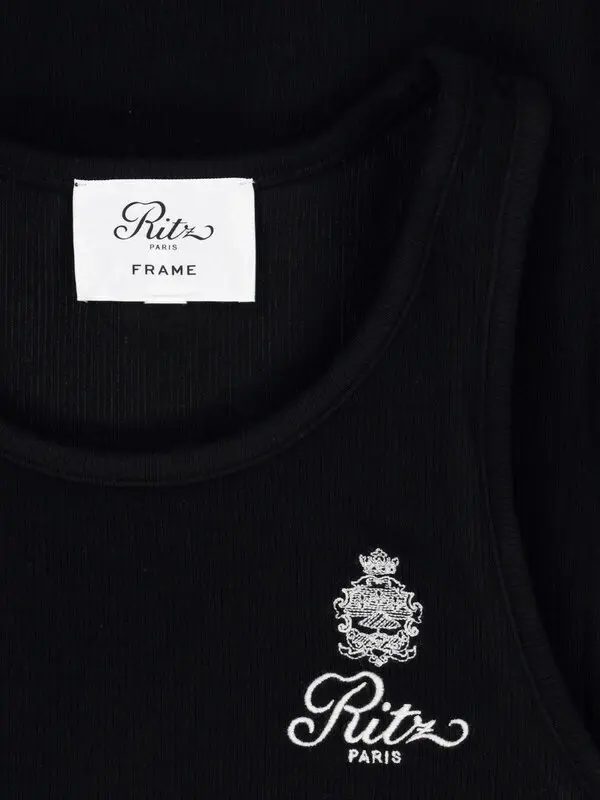 FRAME X Ritz Logo Tank Top - Black