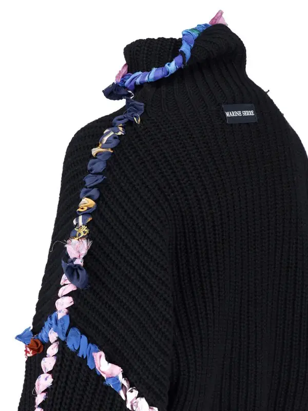 MARINE SERRE Upcycled Scarf Sweater