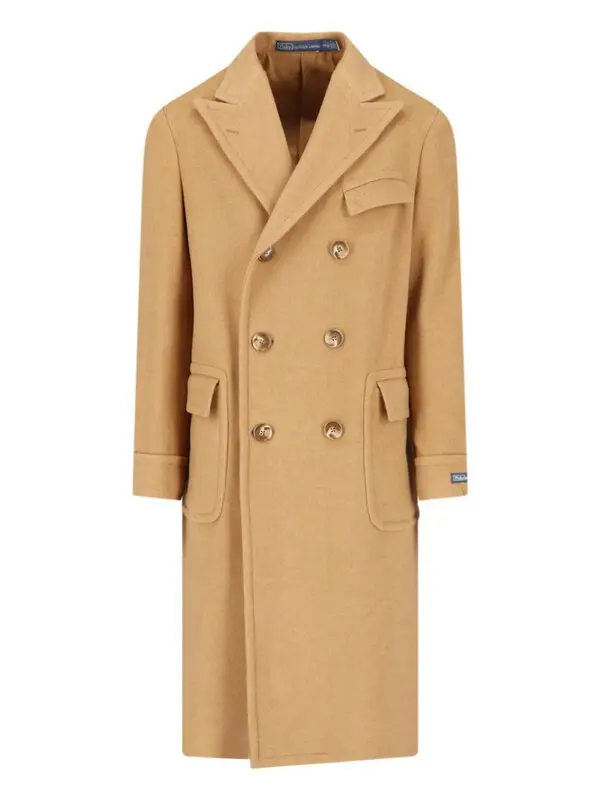 Polo Ralph Lauren Double-breasted Camel Coat - Brown