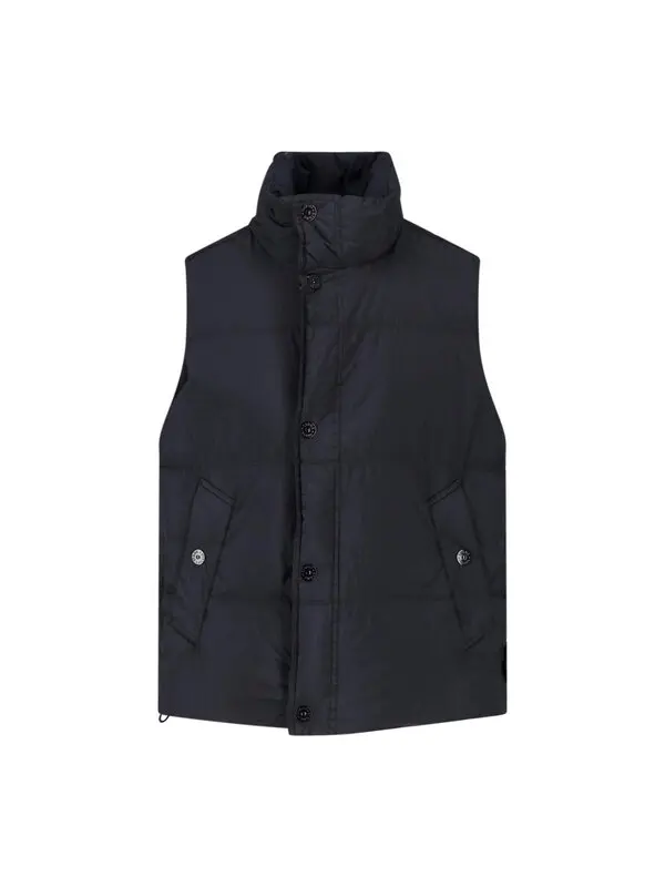Stone Island Vest "crinkle Reps Ny - Black