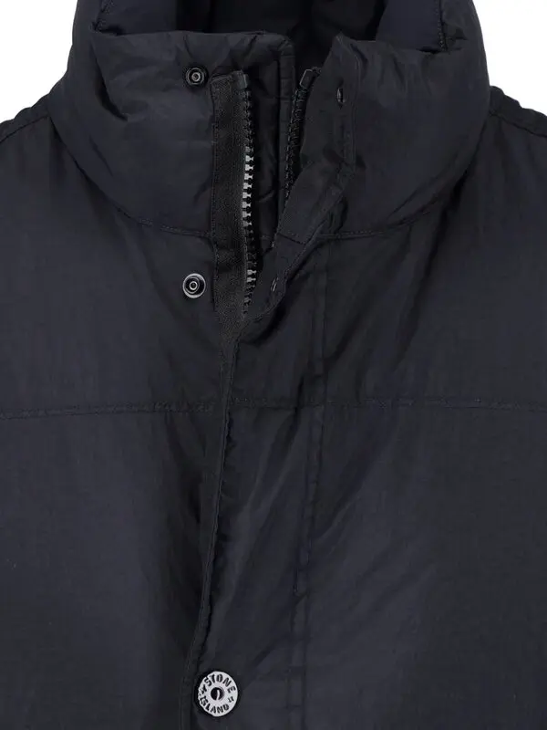 Stone Island Vest "crinkle Reps Ny - Black