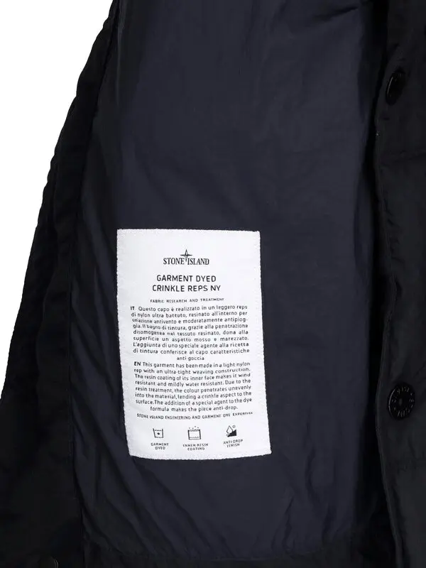 Stone Island Vest "crinkle Reps Ny - Black