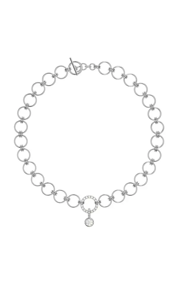 SPINELLI KILCOLLIN Hesper Platinum Pave Necklace