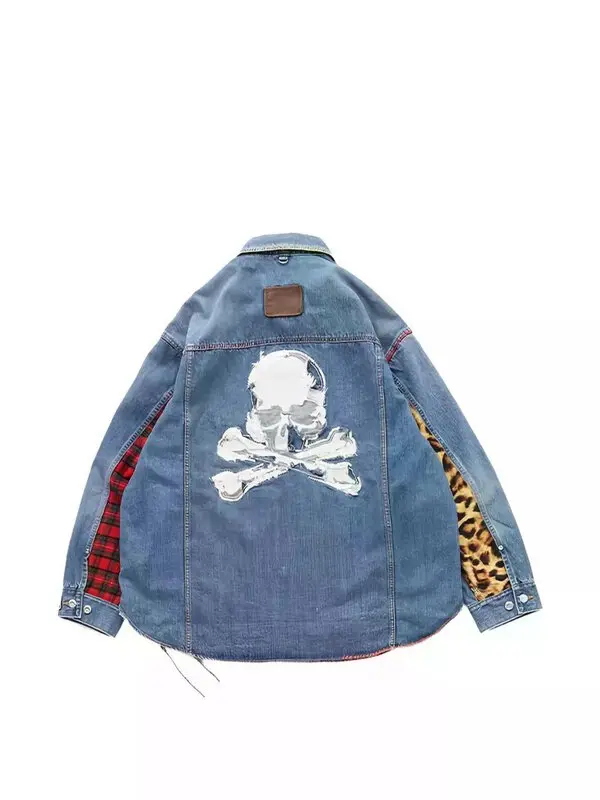 MASTERMIND WORLD Skull-patch Panelled Denim Jacket