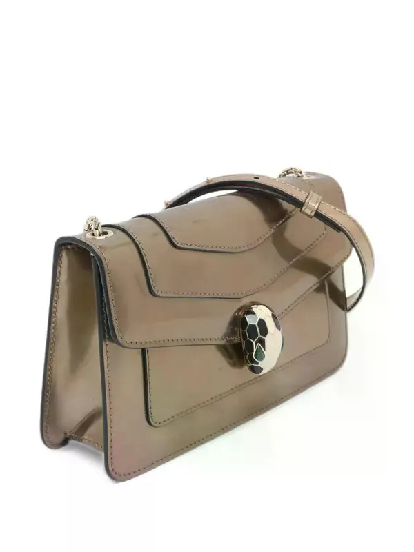 BVLGARI Serpenti Forever Metallic-effect Shoulder Bag