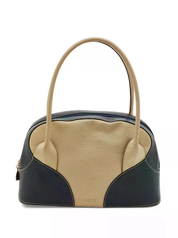 Loewe Two-tone Leather Tote Bag - Neutrals