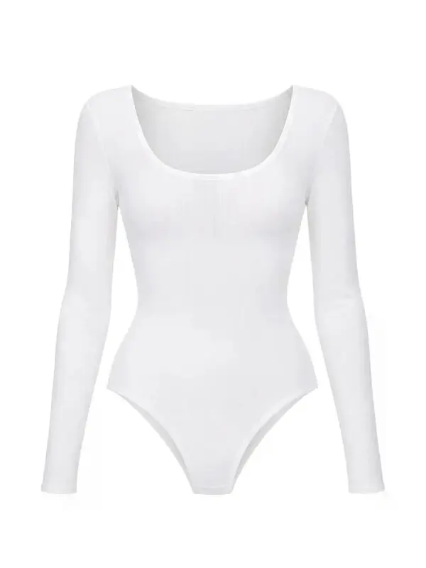 Gabriela Hearst Emily Scoop-neck Bodysuit - White