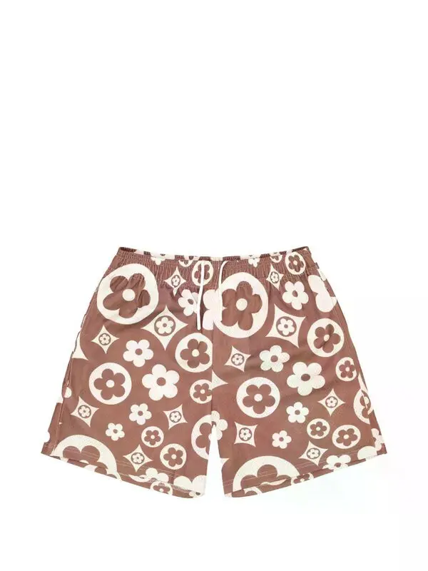 BRAVEST STUDIOS Floral-print Mesh Track Shorts