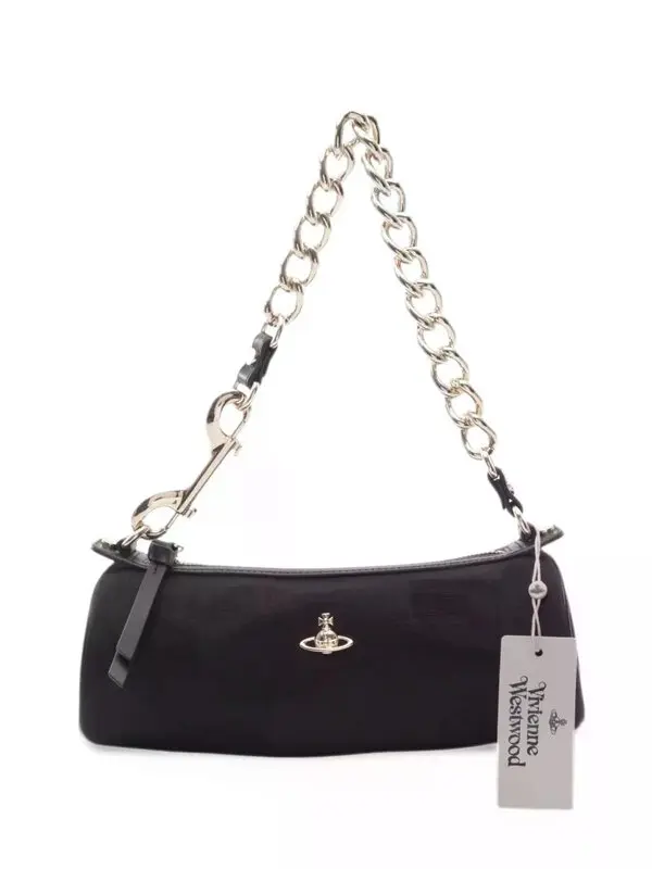 VIVIENNE WESTWOOD 2020s Cindy Cylinder Shoulder Bag - Black
