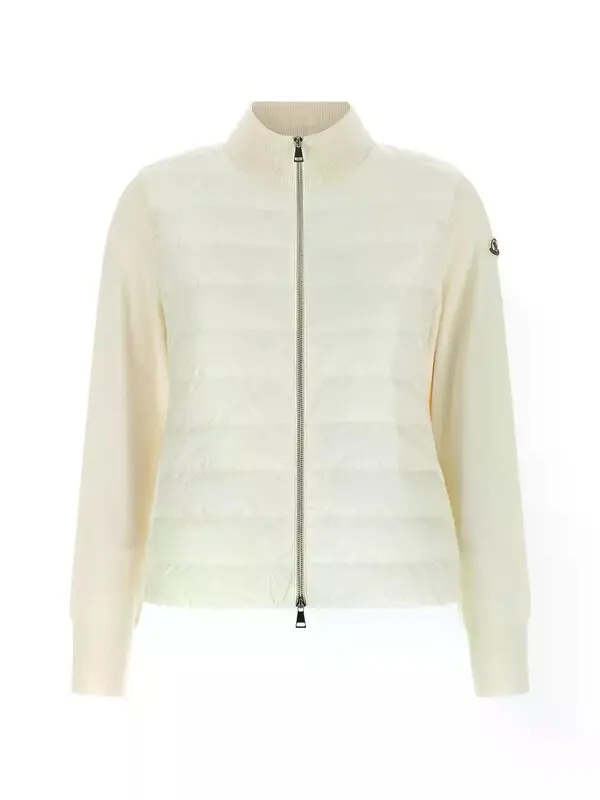 Moncler Quilted Panel Cardigan - Neutrals
