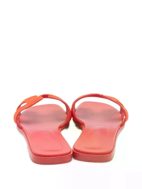 Hermès Oran Suede Slides - Orange