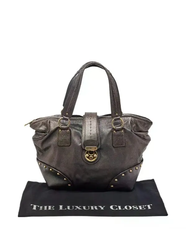 Dolce & Gabbana Studded Lock Tote Bag