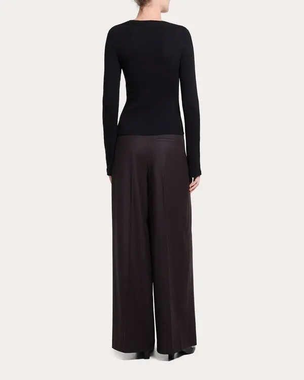 Theory Cotton Modal Slim Long-sleeve Top