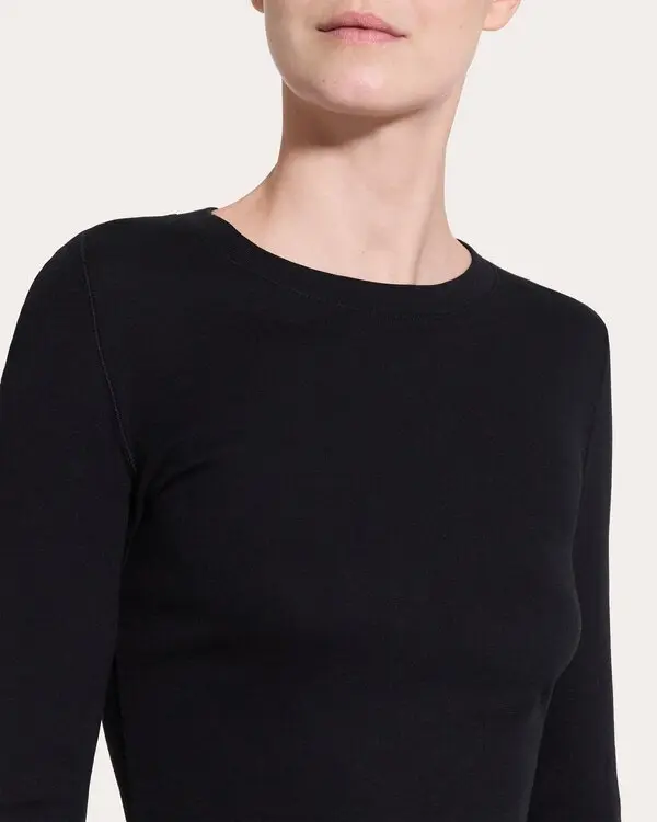 Theory Cotton Modal Slim Long-sleeve Top