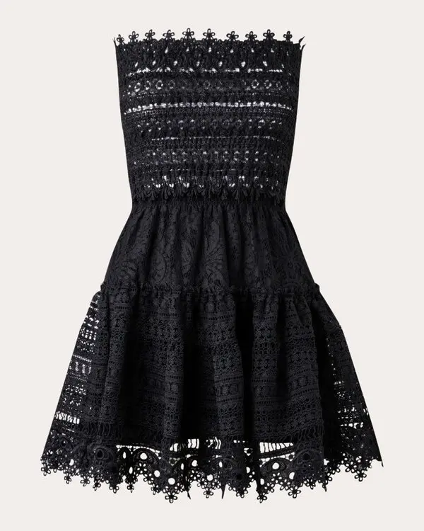 Waimari Vallarta Floral Lace Strapless Mini Dress