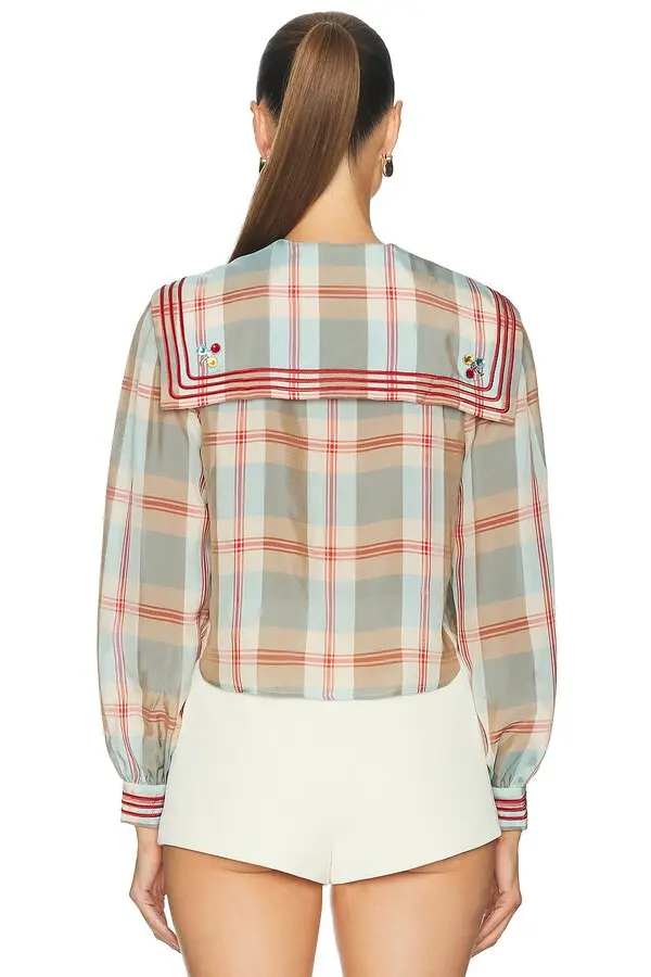 BODE Canyon Plaid Blouse