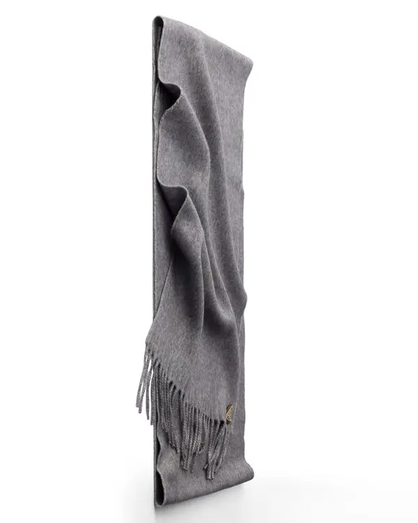 Prada Silk And Cashmere Scarf - Grey