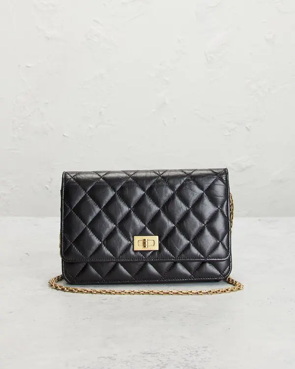 FWRD RENEW Chanel Lambskin 2.55 Reissue Wallet On Chain