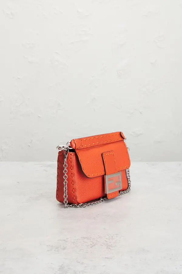 FWRD RENEW Fendi Selleria Mini Baguette Shoulder Bag