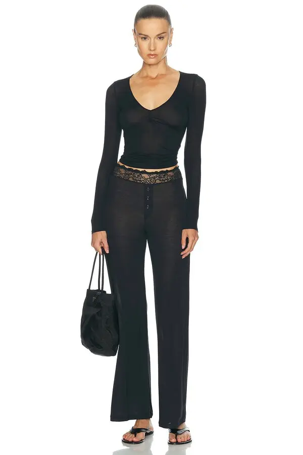FLEUR DU MAL Cashmere Butter Long Sleeve Top