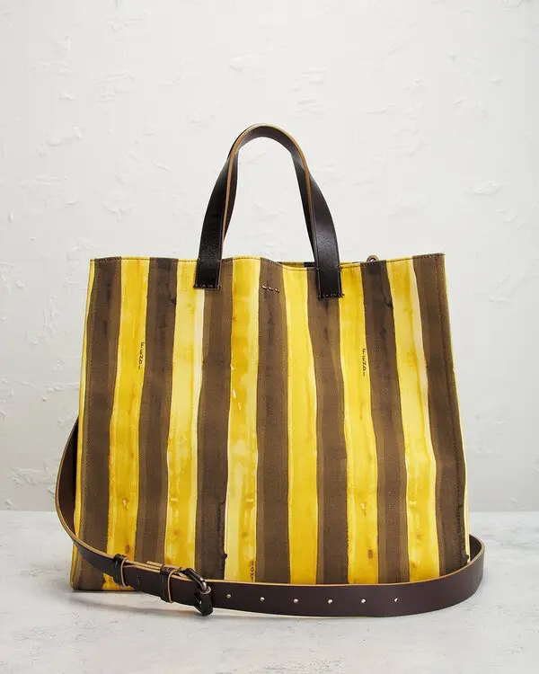 FWRD RENEW Fendi Pequin Stripe Tote Bag