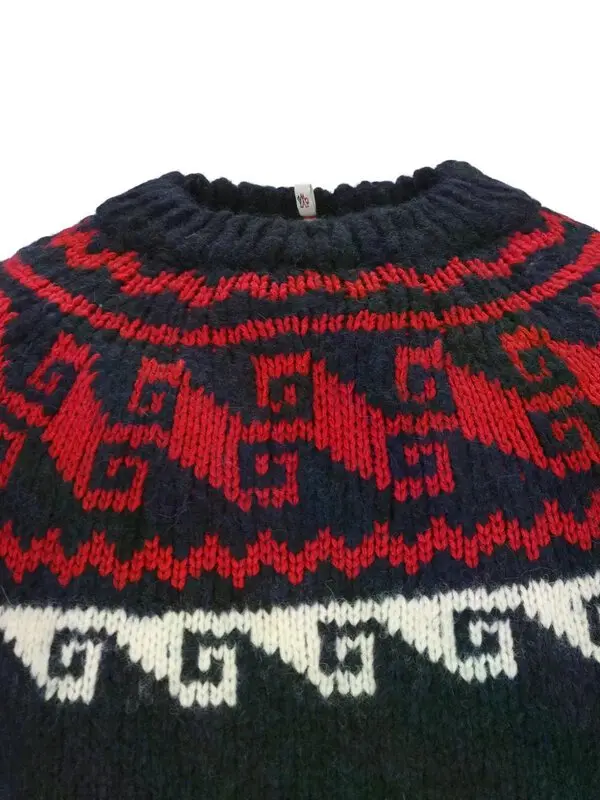 Moncler Jacquard-knit Geometric-pattern Sweater