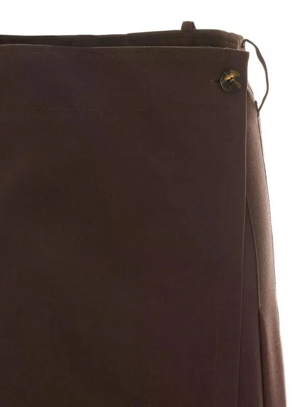 RUE DU BAC High-waisted Pleated Midi Skirt