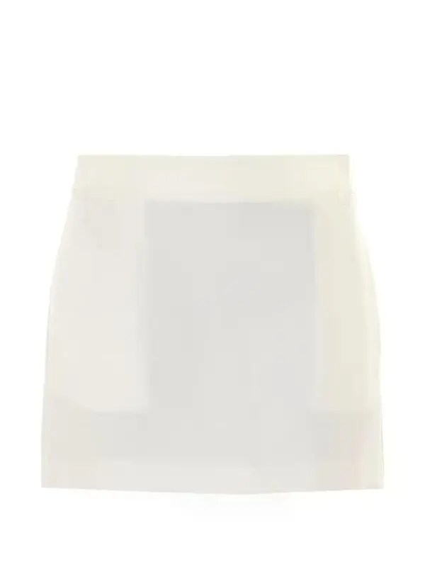 Patrizia Pepe Fly-logo Mini Skirt - White