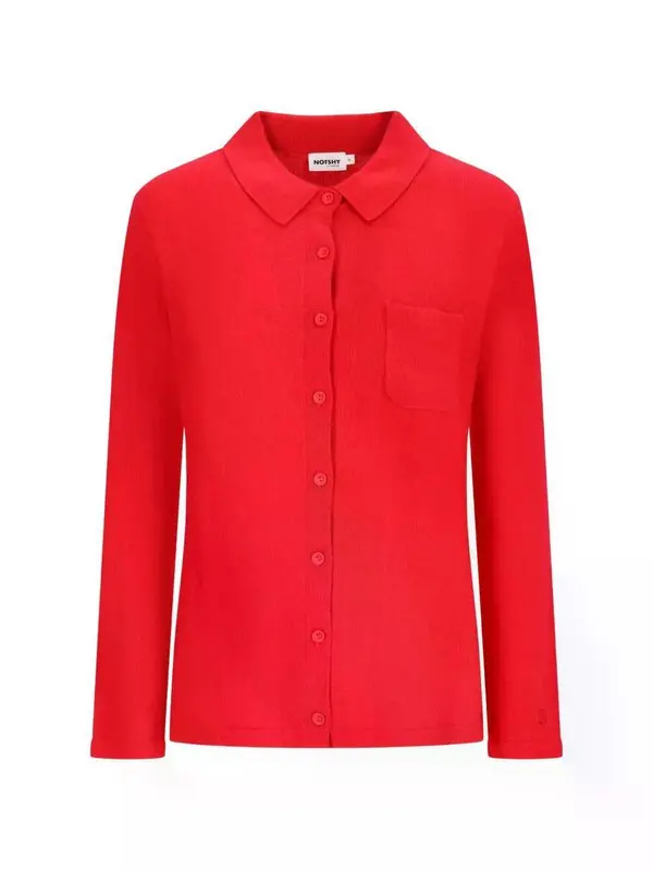 NOTSHY Albertine Button-up Knitted Shirt - Red
