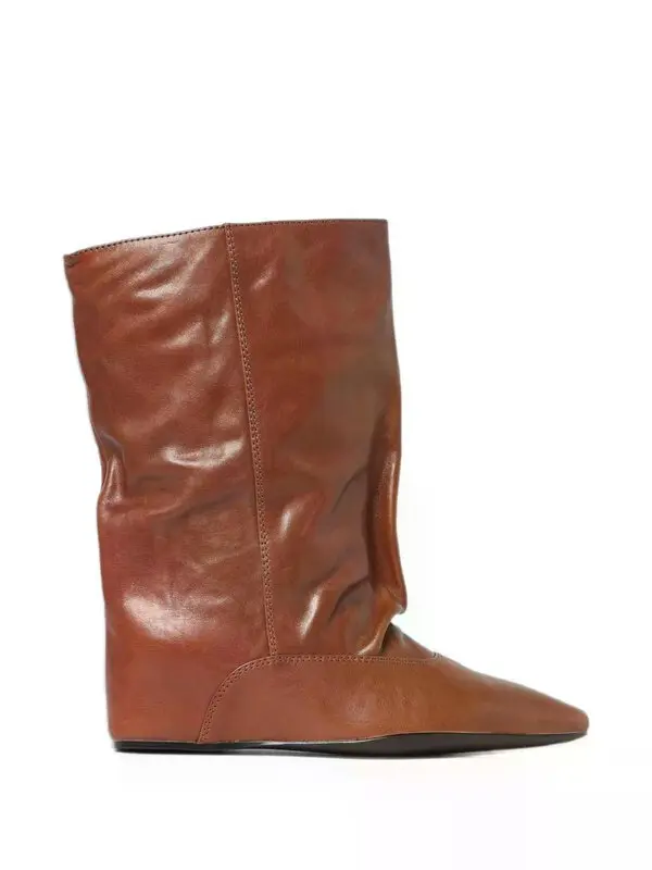PALOMA BARCELO Vivian Slouchy Wedge Ankle Boots - Brown