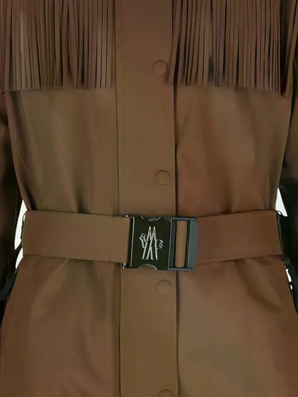 Moncler Fringed Belted Ski All-in-one - Brown