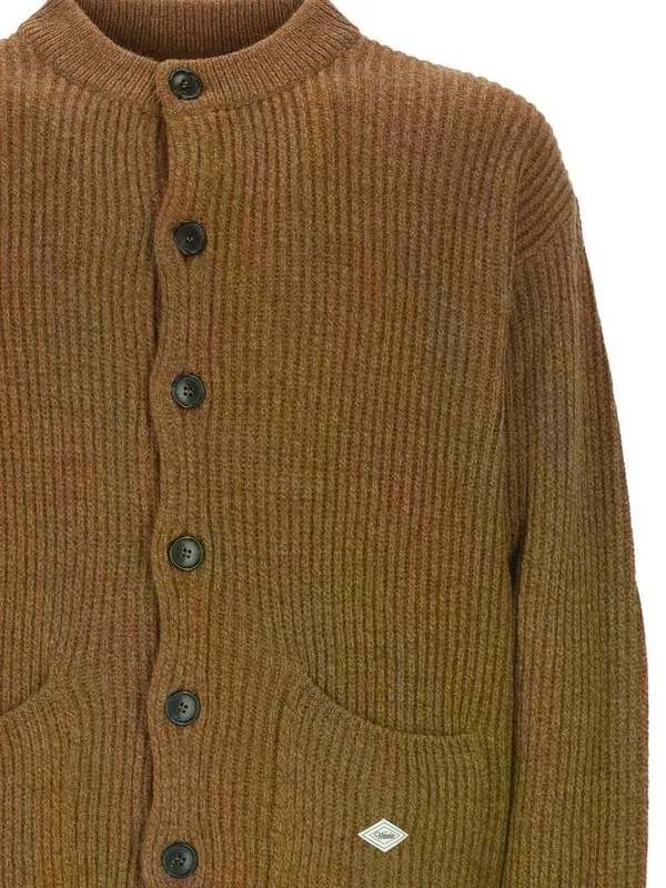 Wood Wood Ribbed-knit Button-up Cardigan