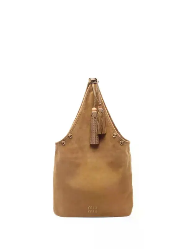 Miu Miu 2010s Tassel Suede Shoulder Bag